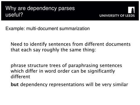 Ppt Parsing Computing The Grammatical Structure Of English Sentences Powerpoint Presentation