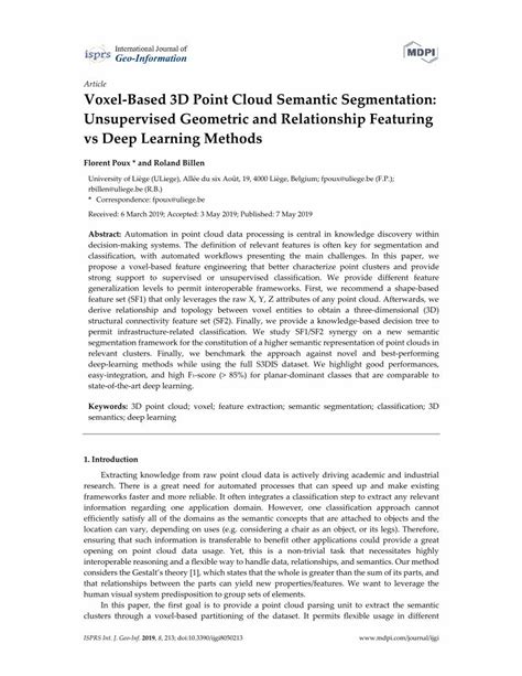 Pdf Voxel Based 3d Point Cloud Semantic Segmentation · Figure 1