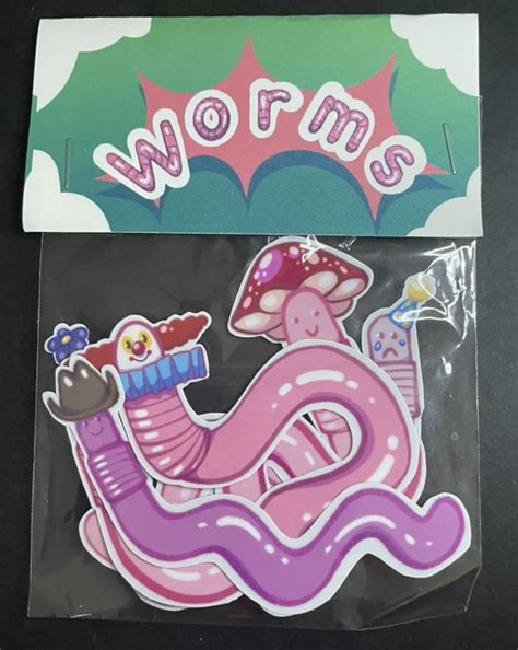 Worms Sticker Pack On Storenvy