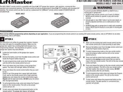 Chamberlain Group The 7472 Remote Control Trasmitter User Manual 114A3935 Indd