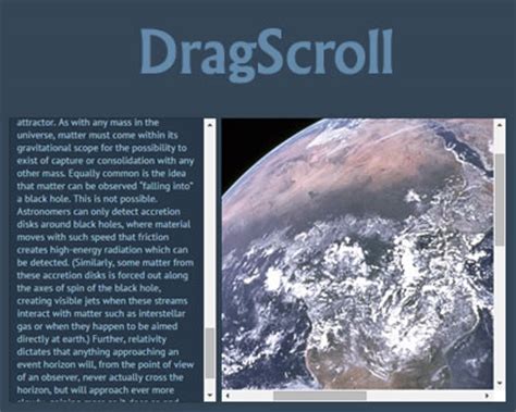 DragScroll Javascript Library For Drag Drop Scrolling JQuery Plugins