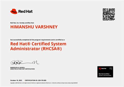 Himanshu Varshney On Linkedin Redhatcertification