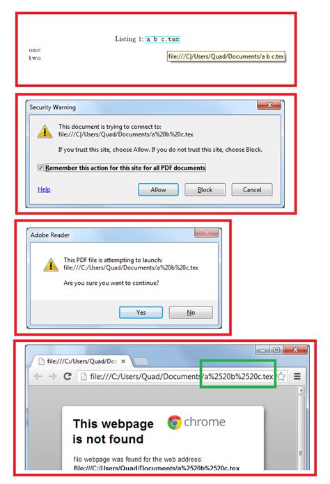 Hyperref How To Prevent Url From Removing The Spaces In A Path