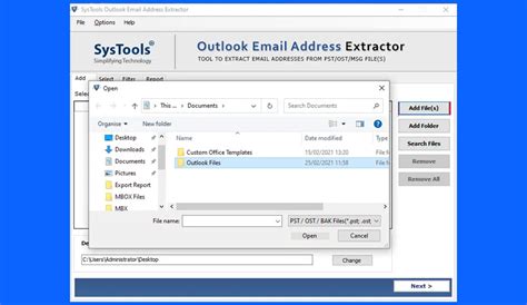 SysTools Outlook Email Address Extractor Download FileCR