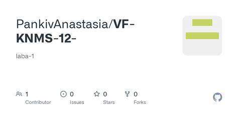 GitHub PankivAnastasia VF KNMS 12 Laba 1