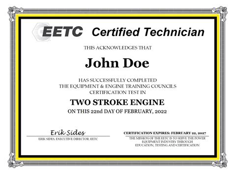 Certification Eetc