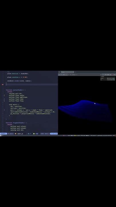 A Simple Glsl Wave Shader Threejs Graphicsprogramming Codingart Glsl Javascript Youtube