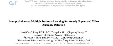 Prompt Enhanced Multiple Instance Learning For Weakly Supervised Video Anomaly Detection Csdn博客