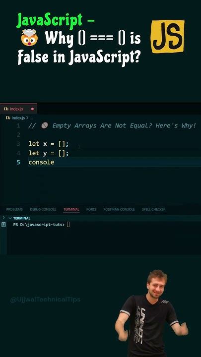 🤯 why [] [] is false in javascript viralvideo shorts shortvideo trending youtube