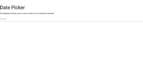 Materialize Datepicker