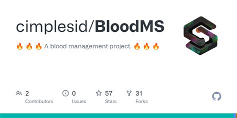 GitHub Cimplesid BloodMS A Blood Management Project