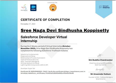 smartinternz developercertification salesforce trailhead sindhusha koppisetty 19 comments