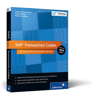 SAP Transaction Codes Your Quick Reference To T Codes In SAP ERP