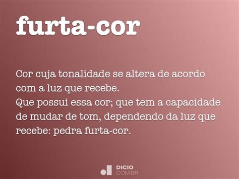 Furta Cor Dicio Dicionário Online De Português