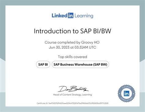 Groovy Ho On Linkedin Certificate Of Completion