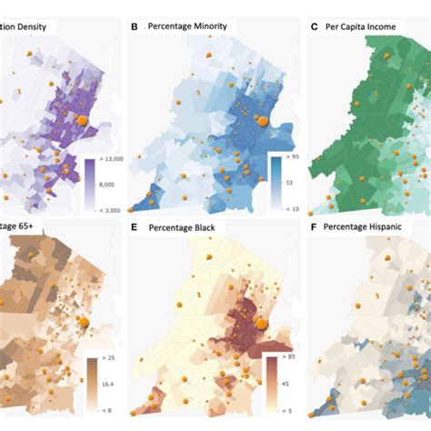 Figure Spatial Distributions Of Accessibility Scores A Accessibility