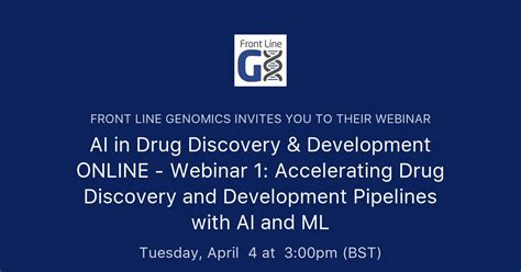 Serge Palaric On Linkedin Accelerating Drug Discovery And Development Pipelines With Ai Front Line…