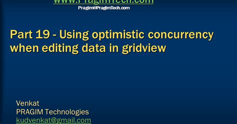 Sql Server Net And C Video Tutorial Part 19 Using Optimistic