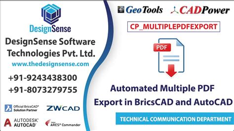 Cadpower Tutorials Automated Multiple Pdf Export In Autocad And Bricscad Cp Multiplepdfexport