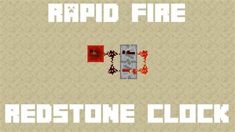 Minecraft Redstone Rapid Fire Redstone Clock Circuit Youtube