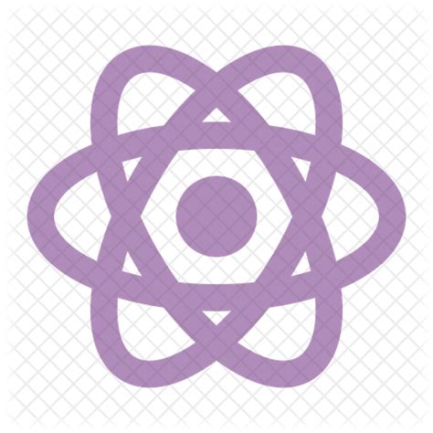 React Js Icon Download In Glyph Style