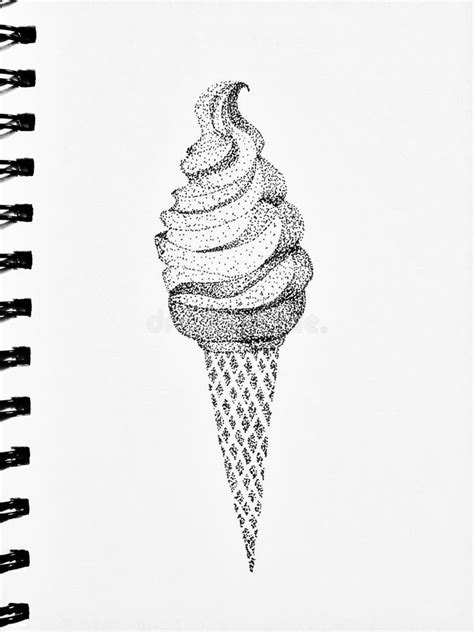 Realistic Ice Cream Drawing