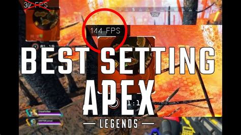 BEST SETTINGS ON APEX LEGENDS SHOW FPS YouTube