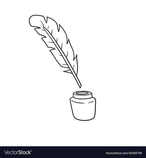 Feather Quill Pen And Ink Feather Pen Dahlia Pink