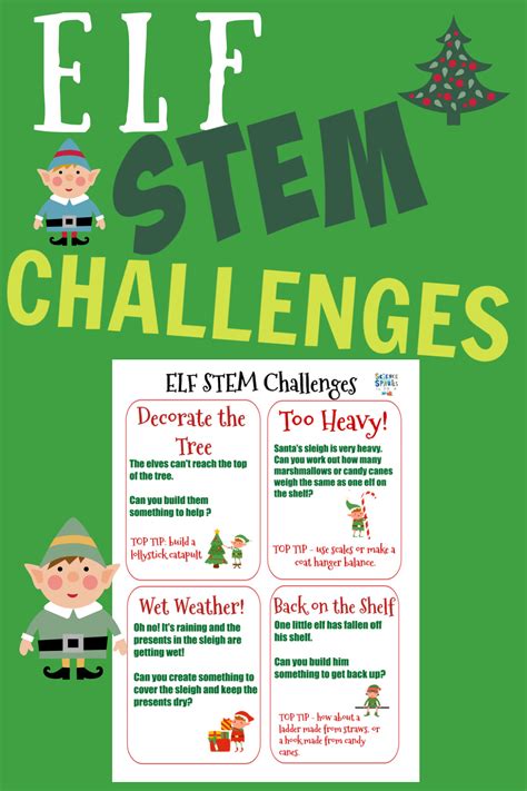 Elf On The Shelf Ideas ELF STEM Challenges