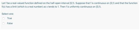 Solved Let F Be A Real Valued Function Defined On The