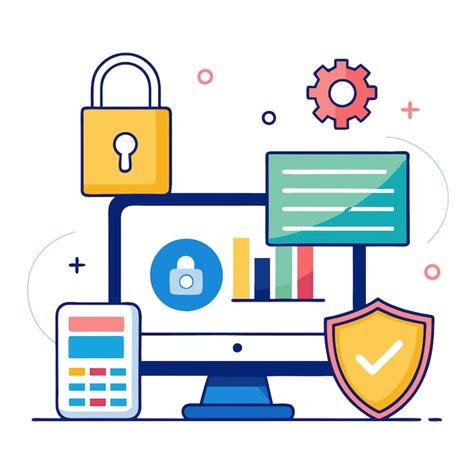 Secure Data Concept Illustration White Background Premium Ai