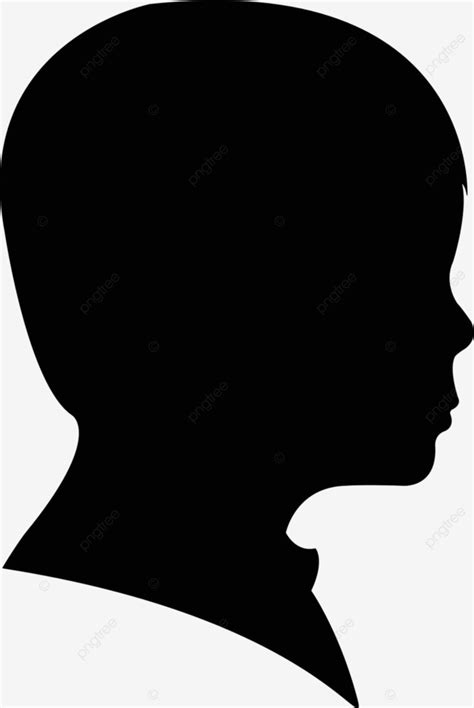 Ni O Cabeza Silueta Vector Perfil Cabeza Vector Contorno Cabeza Vector