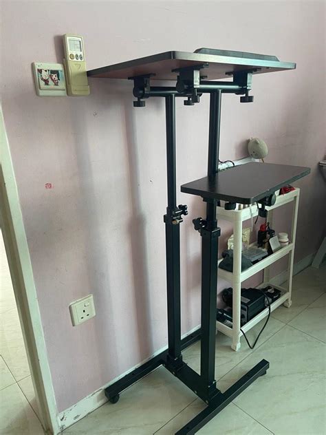 Adjustable Movable Computer Desk Stand Laptop Desk Side Table Furniture Home Living