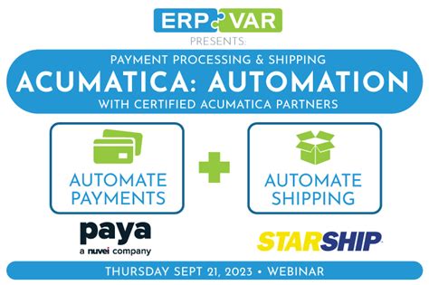 acumatica streamline shipping and payment processes with an automated solution