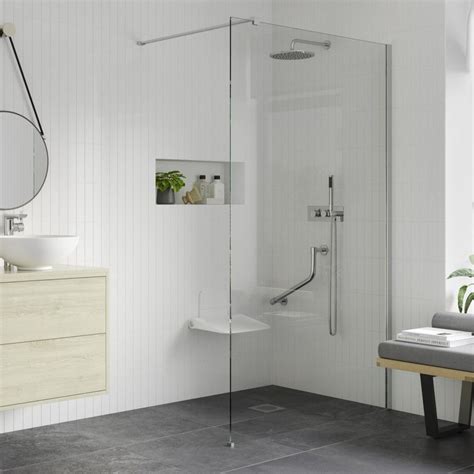 Ajax Reni Chrome 8mm Clear Glass 1000mm Wetroom Panel Low Price