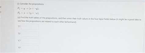 Solved D 0 1 Consider The Propositions P1 Y Iv Y P2