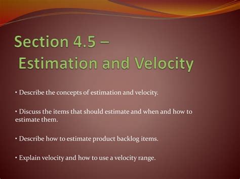 Estimation And Velocity Scrum Framework Pptx