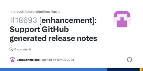 Enhancement Support Github Generated Release Notes · Issue 18693