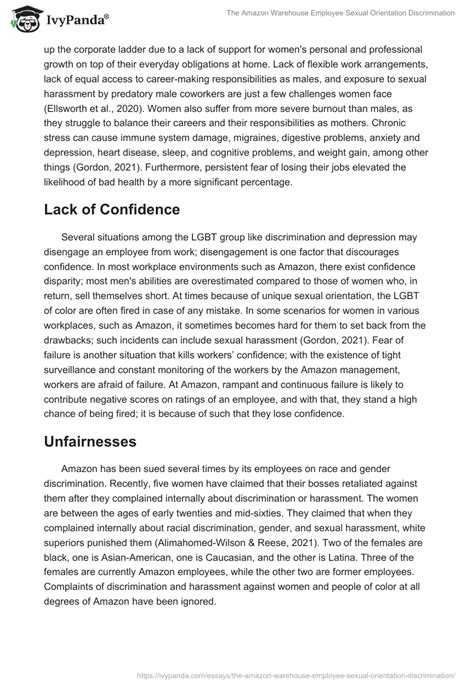 The Amazon Employee Sexual Orientation Issues Words Research Paper Example