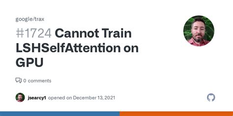 Cannot Train LSHSelfAttention On GPU Issue 1724 Google Trax GitHub