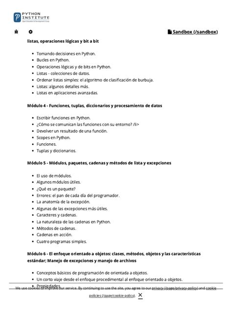 Edube Interactive Fundamentos De Programación En Python Programa Del Curso 6 Pdf