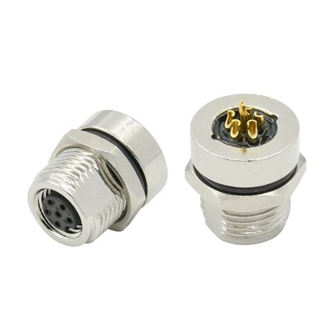 M8 3 4 5 6 8 12 Pin Solder Pcb Panel Mount Socket Connector Socket Connector And Pcb Socket