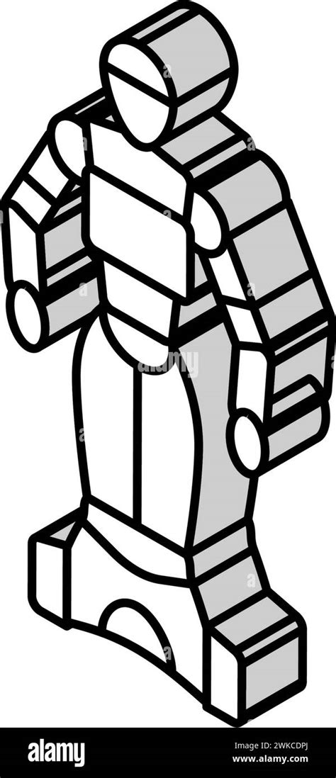 Artificial Robot Isometric Icon Vector Illustration Stock Vector Image
