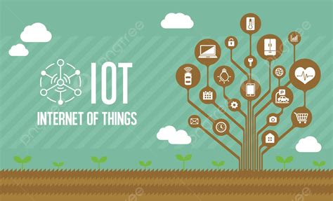 Illustration Banner Of Internet Of Things Iot Featuring A Tree Vector Home Connection