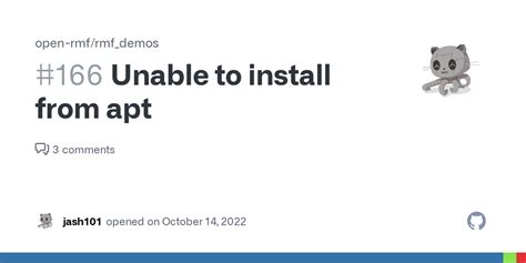 unable to install from apt · issue 166 · open rmf rmf demos · github