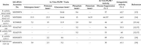 Plant Growth Promotional And Antagonistic Properties Of Bacillus Spp Download Scientific Diagram