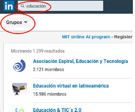 Búsqueda De Grupos En Linkedin Download Scientific Diagram