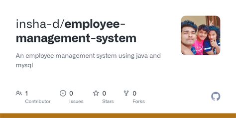 Github Insha Demployee Management System An Employee Management System Using Java And Mysql