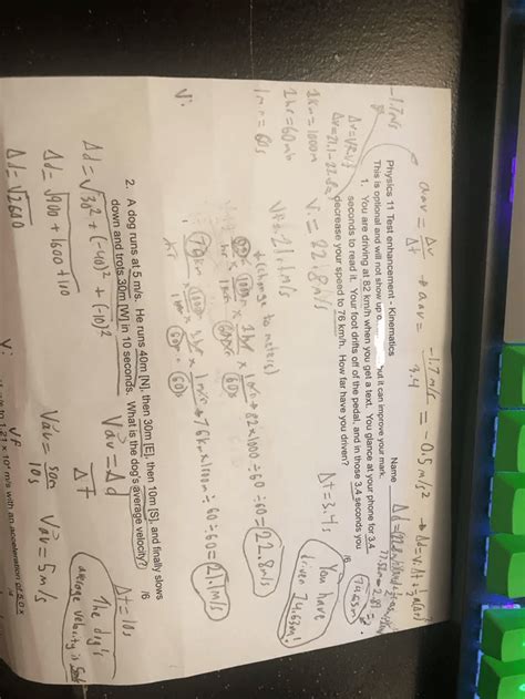 [physics 11 Kinematics] Ive Finished These Questions And I Was