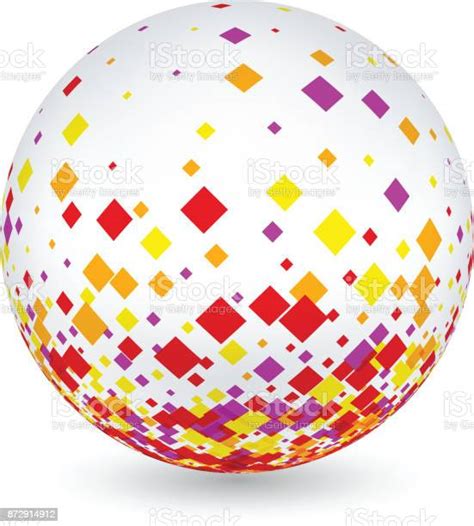 다채로운 Rhombs와 흰색 공입니다 0명에 대한 스톡 벡터 아트 및 기타 이미지 0명 3차원 형태 개념 Istock